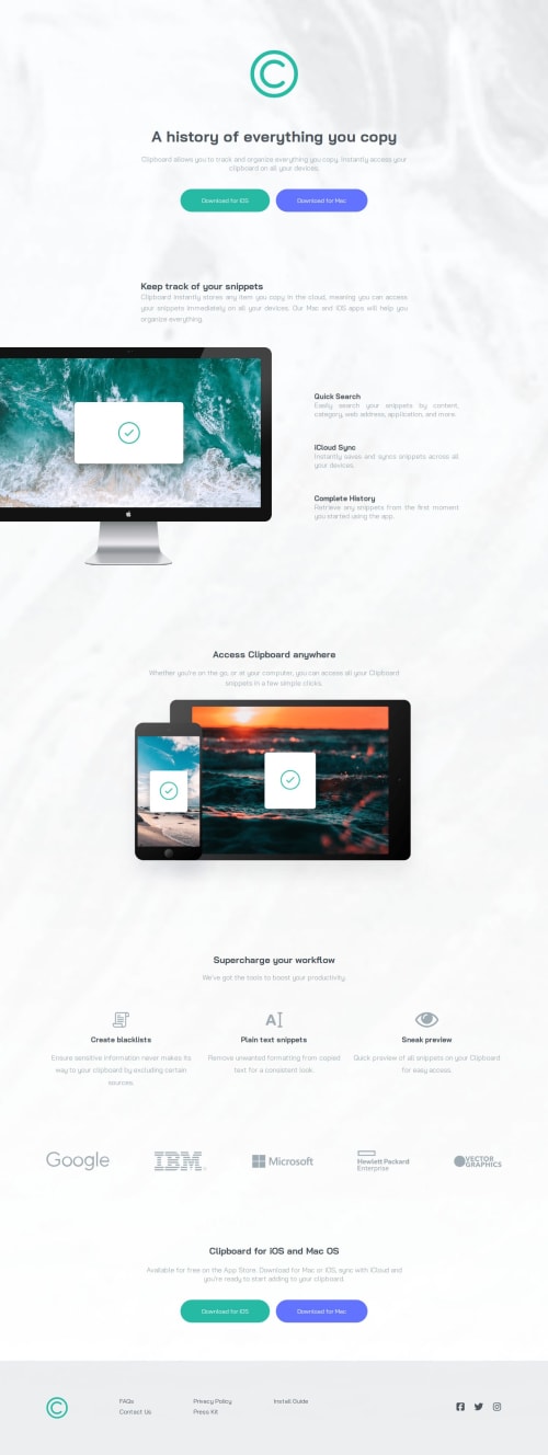 Frontend Mentor Clipboard Landing Page Coding Challenge Solution