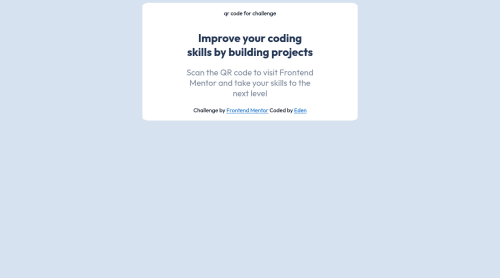 QR code challenge using html and css coding challenge solution