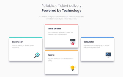 Frontend Mentor | Four-card feature section using flex and grid coding challenge solution