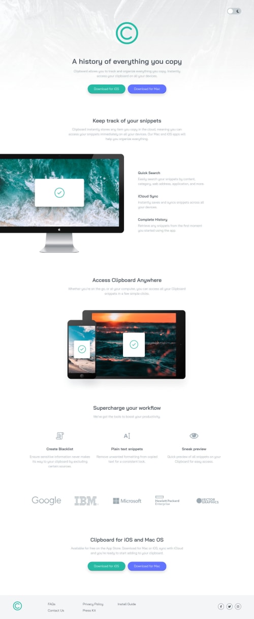Full Responsive Clipboard with Dark Theme using SASS + Bootstrap coding challenge solution ...