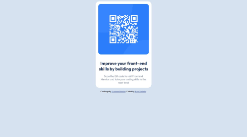 Frontend Mentor | QR code component using HTML and CSS coding challenge solution