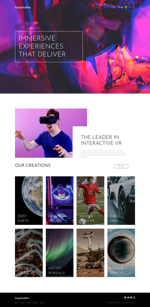 Frontend Mentor | Loopstudios landing page coding challenge solution