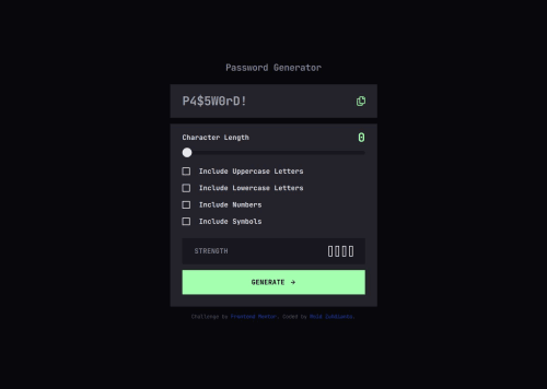 Frontend Mentor Password Generate App React Js And Tailwind Css