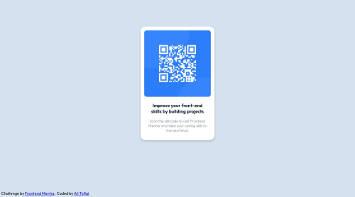 Frontend Mentor | QR code component with HTML and CSS coding challenge solution