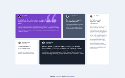 Frontend Mentor | testimonials grid section with HTML and CSS. coding ...
