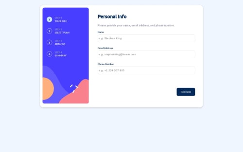 Frontend Mentor Multi Step Form With React Coding Challenge Solution 2186