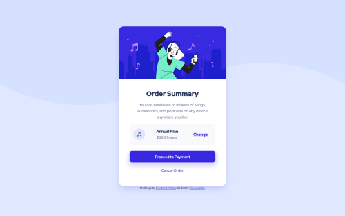 Frontend Mentor | Order summary using Bootstrap coding challenge solution