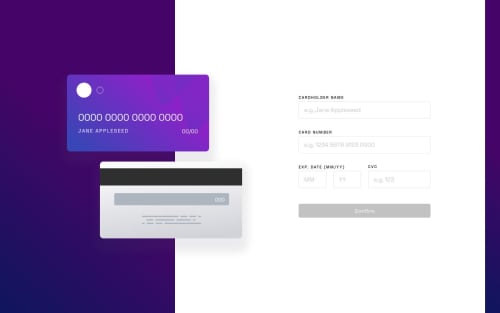 Card details form using React, Redux Toolkit and React Hook Form coding challenge solution ...