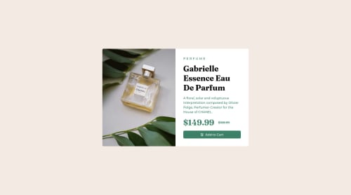 Frontend Mentor Perfume Product Preview Component Coding Challenge