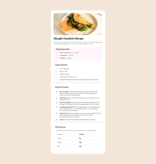 Frontend Mentor | Responsive Recipe page using flex and grid coding challenge solution