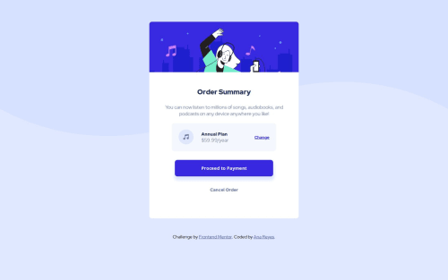 resolucion de order summary card coding challenge solution