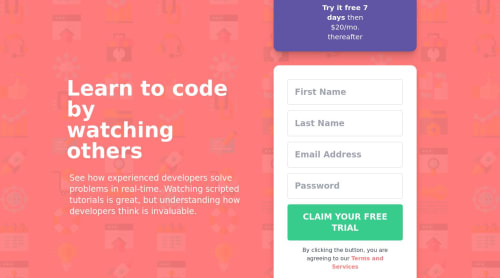 Frontend Mentor | Intro component with sign up form solution using React, Tailwind. coding ...