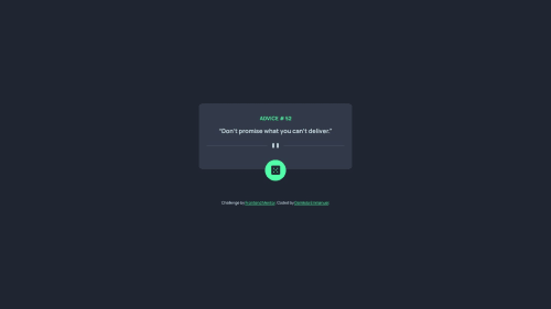 Frontend Mentor | Advice Generator App coding challenge solution