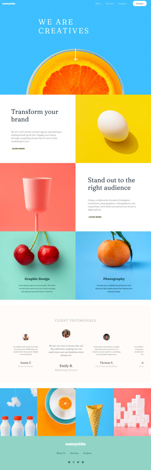 responsive page with html and css and bootstrap coding challenge solution