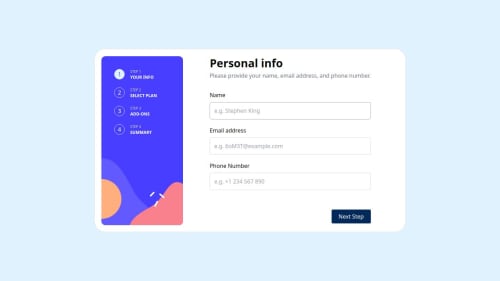 Frontend Mentor | multi-step-form coding challenge solution