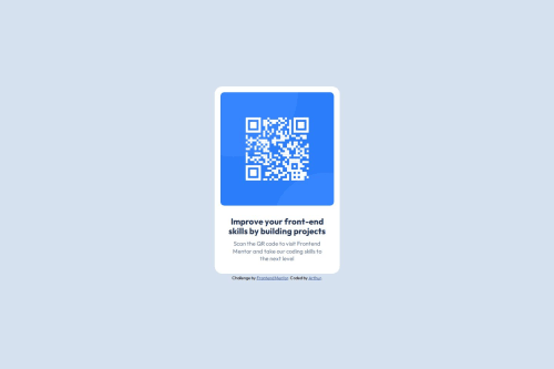 Frontend Mentor | QR card using flexbox coding challenge solution