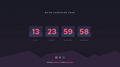 Frontend Mentor Launch Countdown Timer Coding Challenge Solution 9034