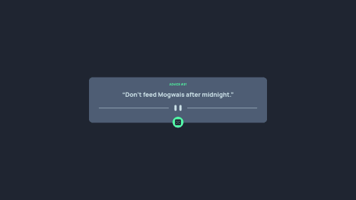 Frontend Mentor Responsive Advice Generator App Built With React Js