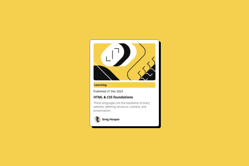 blog car using flexbox coding challenge solution
