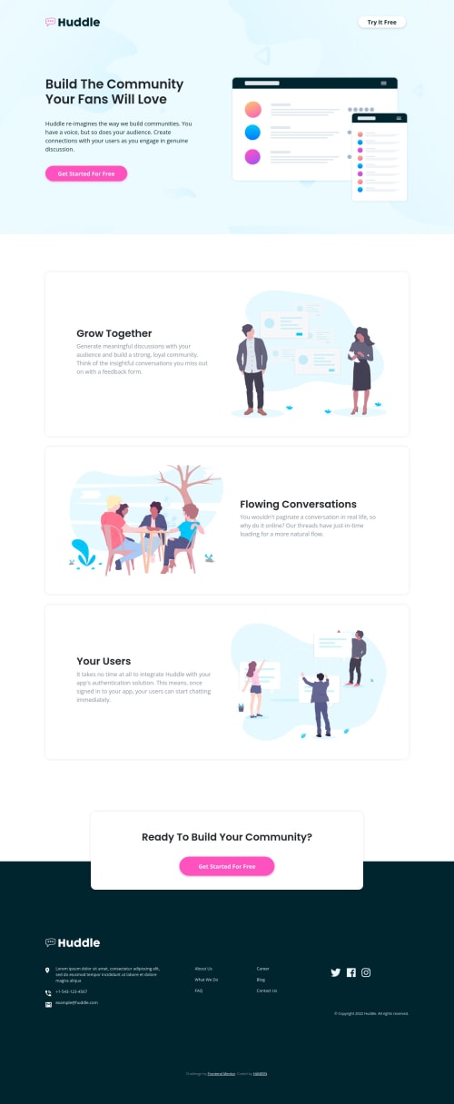 Frontend Mentor Desktop First Solution Using Html Css And Bootstrap Coding Challenge Solution