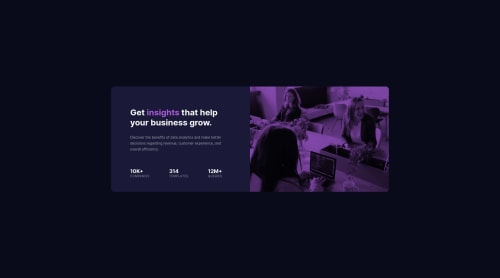 Frontend Mentor | Solucion Stats preview card component coding challenge solution