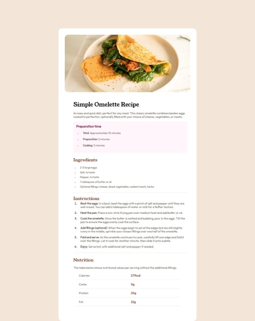 Frontend Mentor | recipe-page-main coding challenge solution