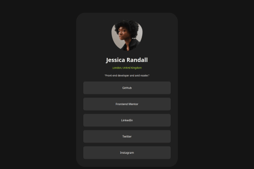 Frontend Mentor | Building social link profile coding challenge solution