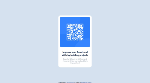 QR code component built using Flexbox coding challenge solution