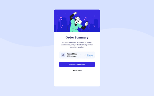 Frontend Mentor Order Summary Card Using Html And Css Coding