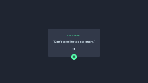 Frontend Mentor Advice Generator App Using React Js Coding Challenge