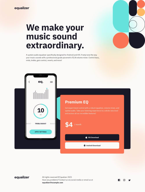 Frontend Mentor | Equalizer landing page coding challenge solution Frontend Mentor | Equalizer landing page coding challenge solution