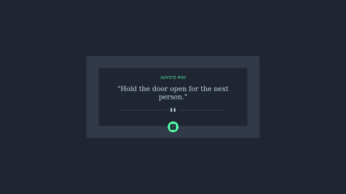 Frontend Mentor | Advice generator app using API coding challenge solution