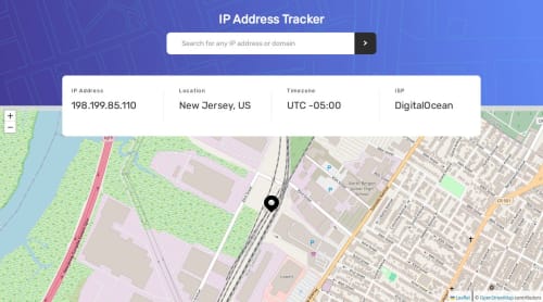 Frontend Mentor | Ip Tracker in NextJS coding challenge solution