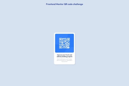 Frontend Mentor | QR code card with HTML and CSS coding challenge solution