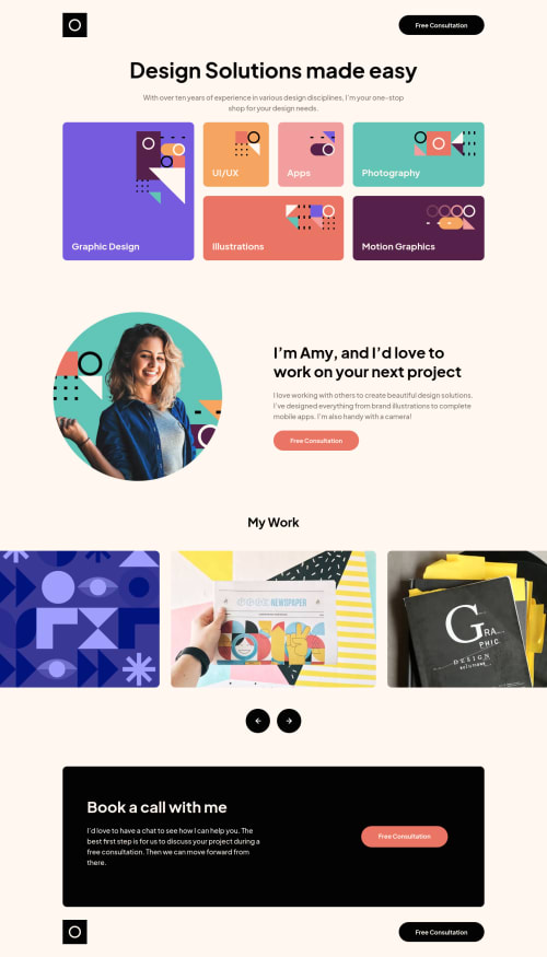 Frontend Mentor | Single Page Design Portfolio coding challenge solution