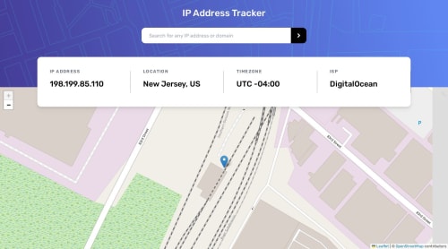 Frontend Mentor | IP Address Tracker coding challenge solution