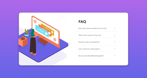 Frontend Mentor | FAQ Accordion Card coding challenge solution