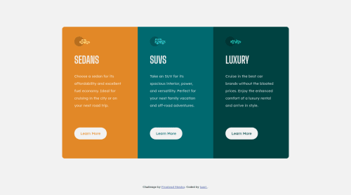 Frontend Mentor | 3 column design using display flex property coding challenge solution