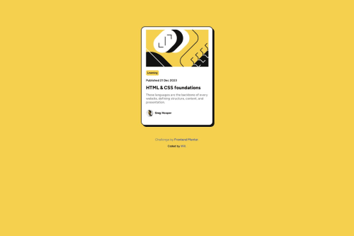 Frontend Mentor Html Css Coding Challenge Solution