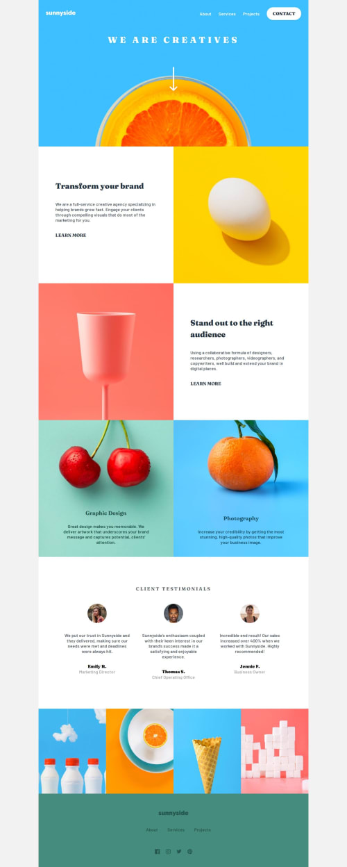 Frontend Mentor | Sunnyside Agency landing page coding challenge solution