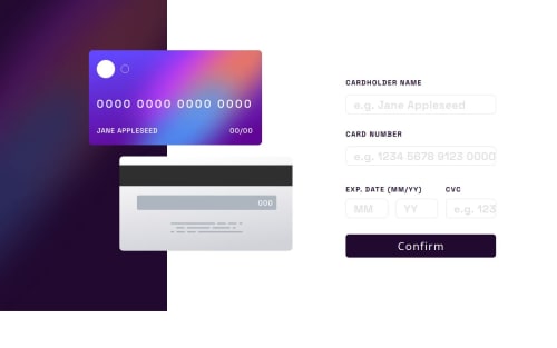 Frontend Mentor | Responsive Card Details form using HTML | Scss | Js coding challenge solution