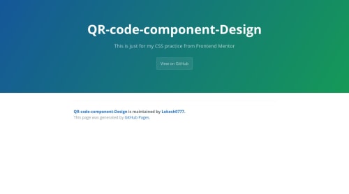 Frontend Mentor | Responsive QR Code Component with basic CSS coding challenge solution