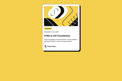 Blog Preview Card using HTML & CSS coding challenge solution | Frontend Mentor