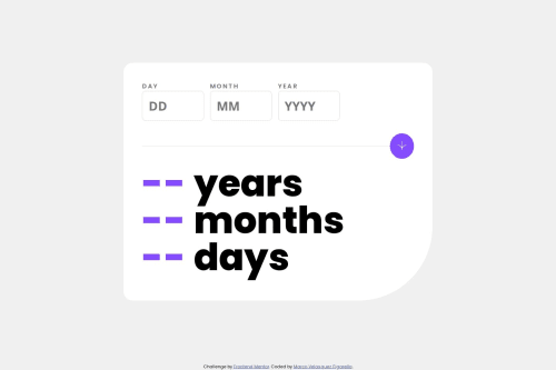 Frontend Mentor | Age calculator app (HTML, CSS, JavaScript) coding challenge solution