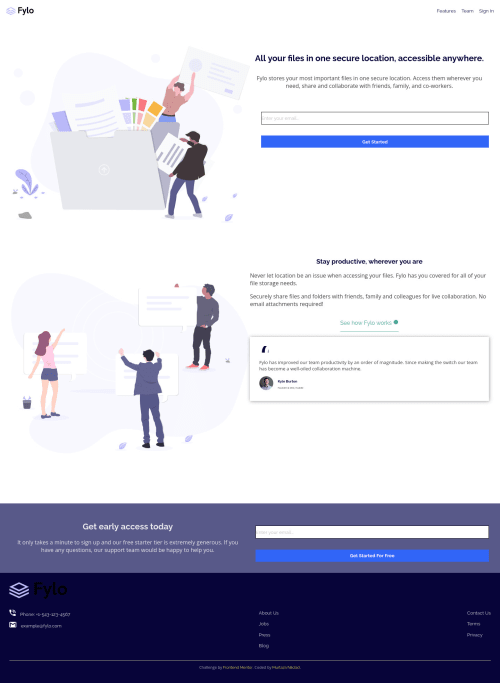 Frontend Mentor | Responsive landing page using CSS grid coding challenge solution