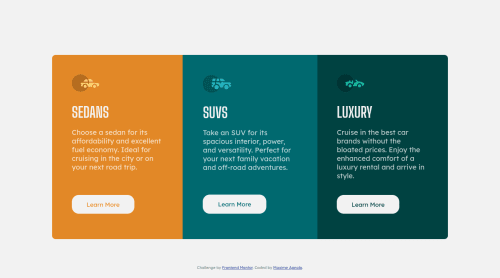 Frontend Mentor | 3 Column using CSS Grid coding challenge solution