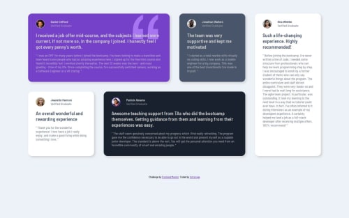 Frontend Mentor | responsive grid layout coding challenge solution