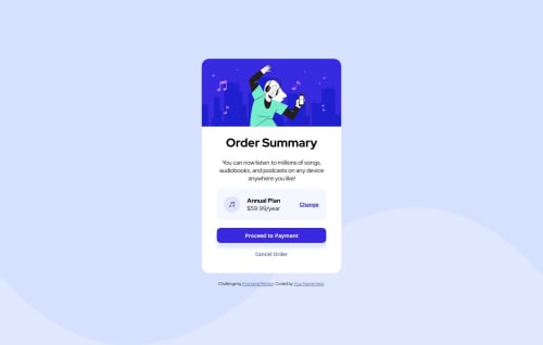 Order summary component (HTML and CSS) coding challenge solution ...