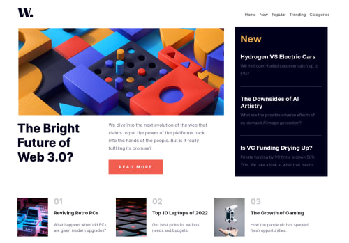 Frontend Mentor News Homepage Using Html Css Bootstrap Coding