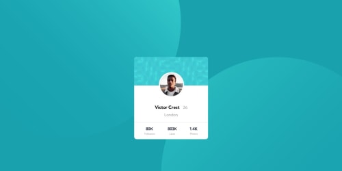 Frontend Mentor Fem Profile Card Using Html And Css Coding Challenge 4305